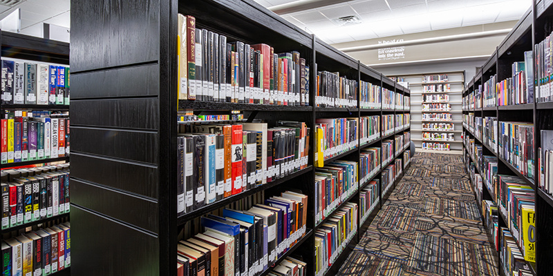 Exceptional Library Book Shelving System at Charleston Air Base