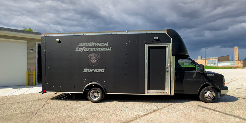 Law Enforcement Vehicle Storage for Patrol, SWAT, and Command Vehicles