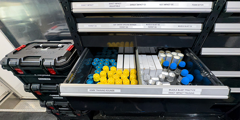 Law Enforcement Vehicle Storage for Patrol, SWAT, and Command Vehicles